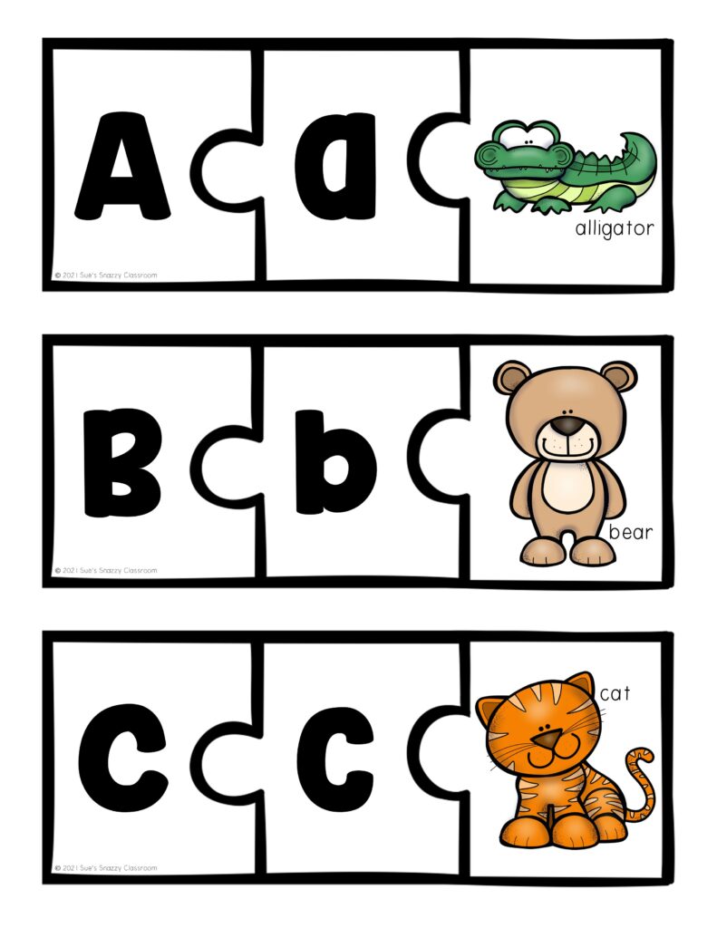 Alphabet Puzzles | Uppercase, Lowercase & Beginning Sounds Activity ...
