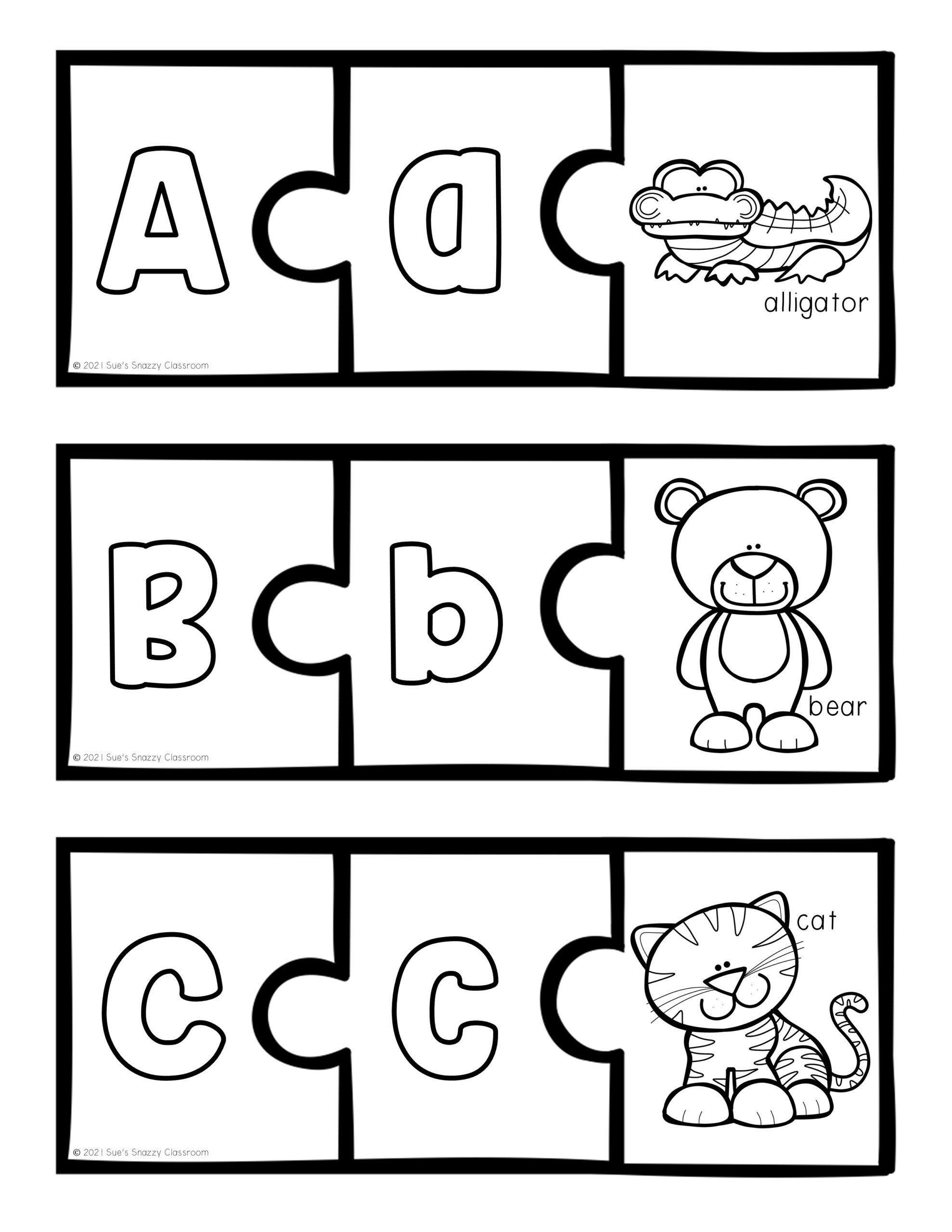 Alphabet Puzzles | Uppercase, Lowercase & Beginning Sounds Activity ...