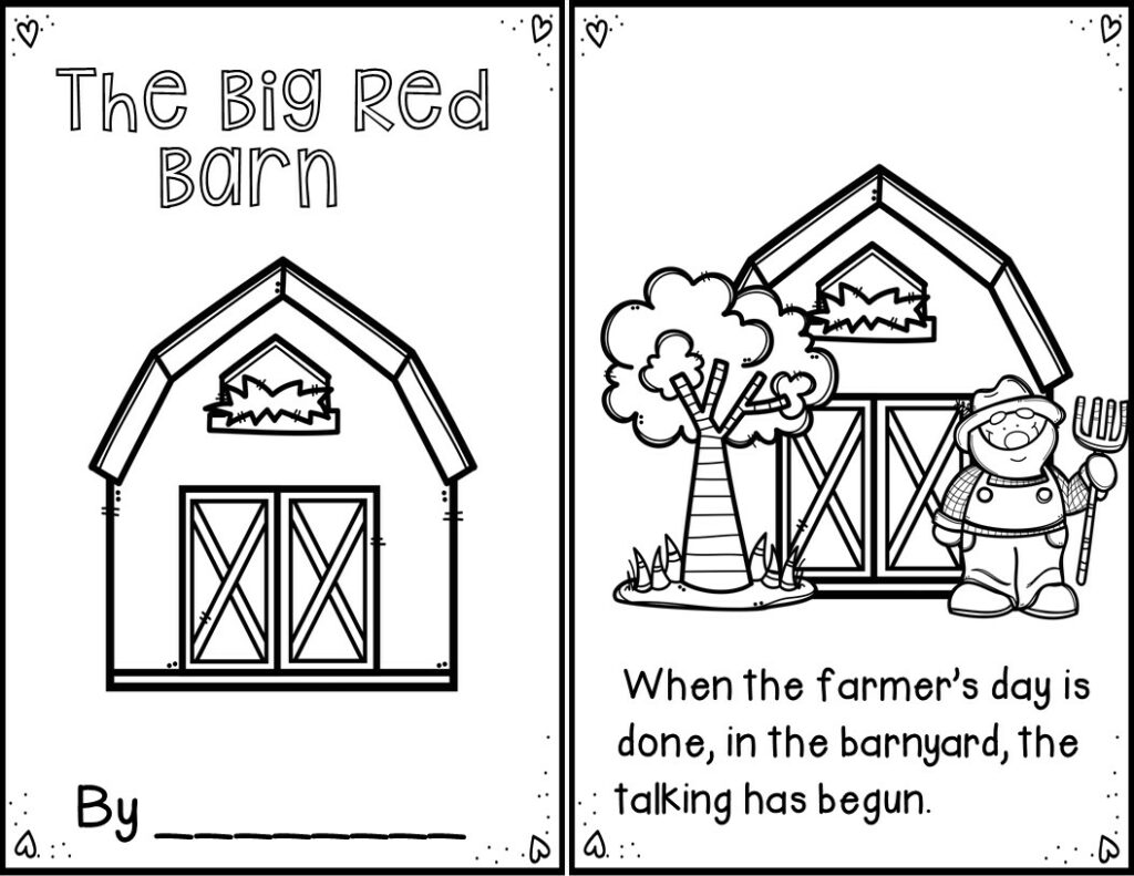 The Big Red Barn {Pocket Chart Poem and Student Books} | Made By Teachers