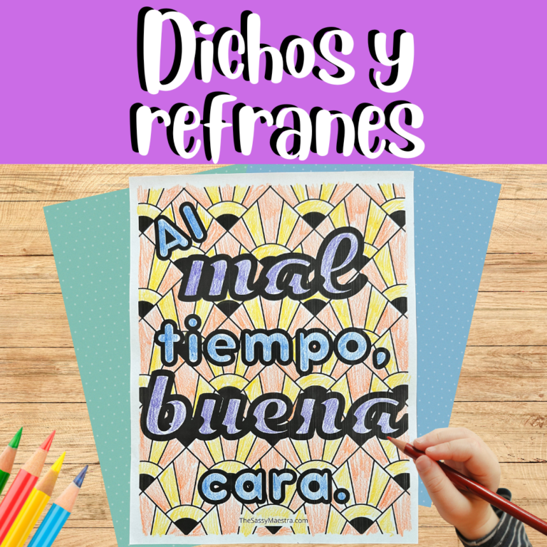 Spanish Quotes Coloring Pages | Dichos, refranes, y modismos para ...