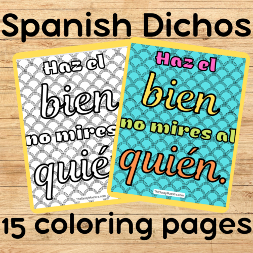 Spanish Quotes Coloring Pages | Dichos, refranes, y modismos para ...