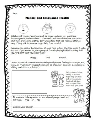 First Grade Health STANDARD 1 - Core Concepts - Made By Teachers