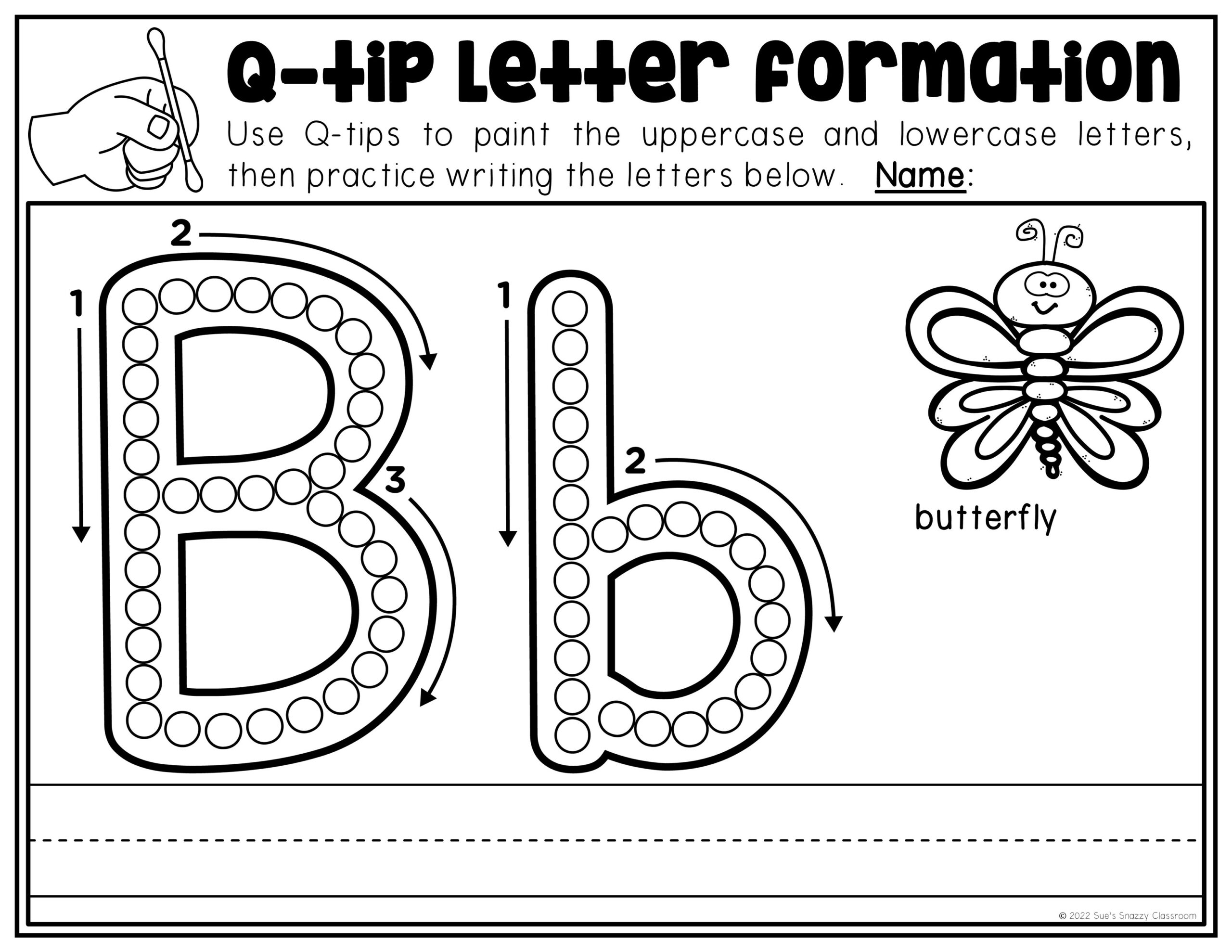 Alphabet Q-Tip Painting | ABC Letter Formation | Fine Motor Skills ...
