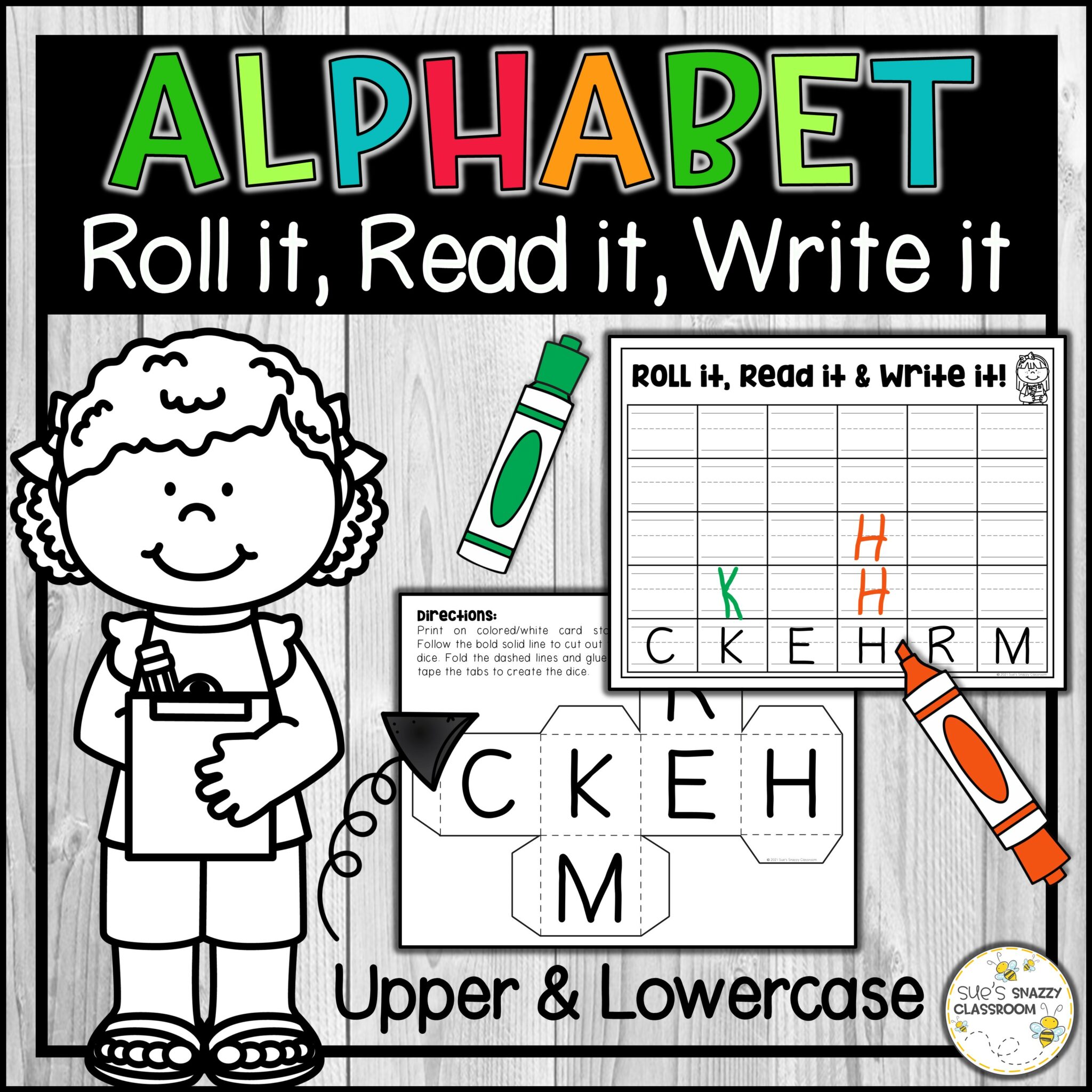 Letter Recognition and Formation - Roll it, Read it, Write it Alphabet ...