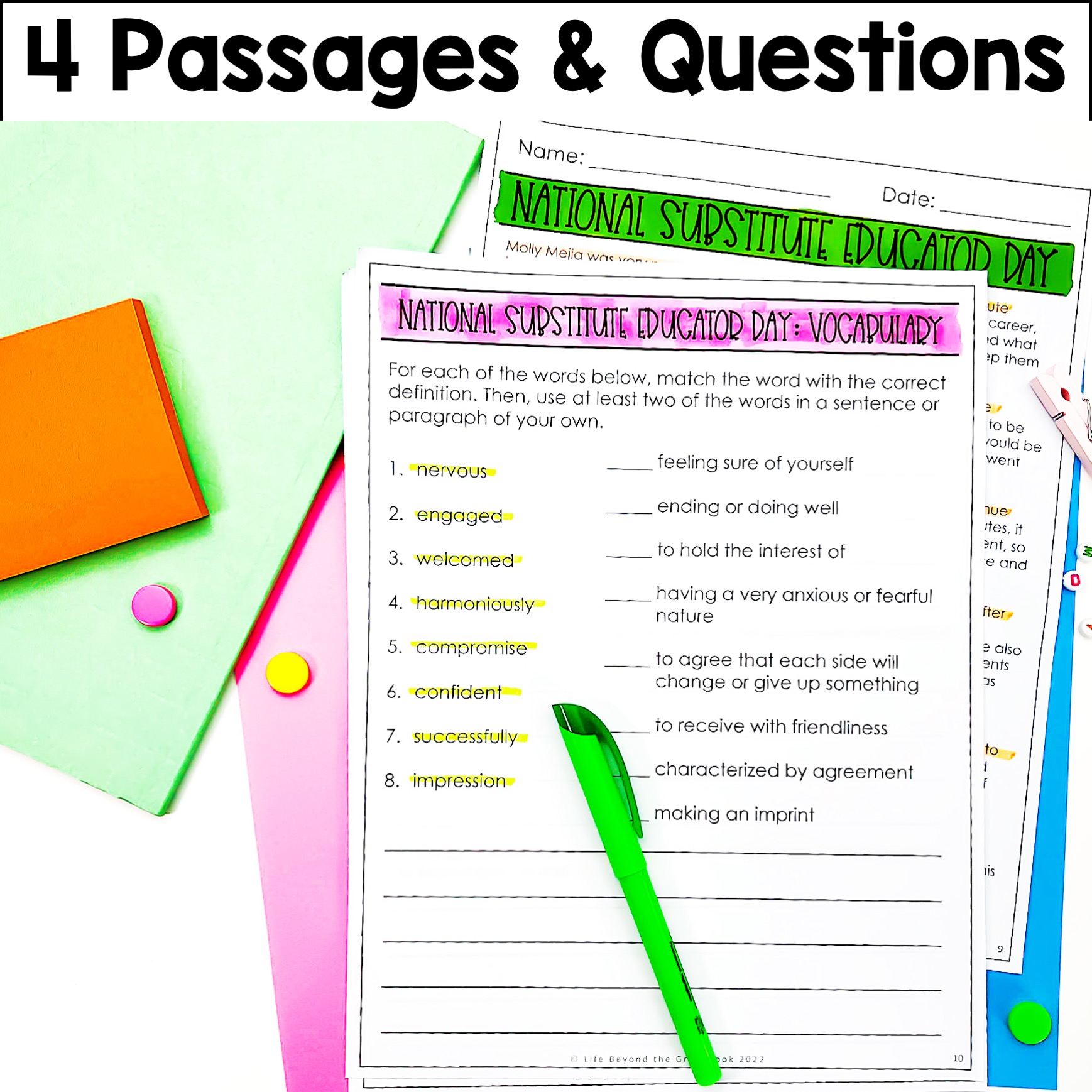 November Reading Comprehension Passages | Monthly Reading Passages ...