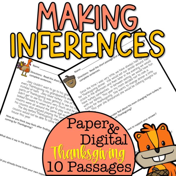 Thanksgiving Making Inferences Passages | Made By Teachers