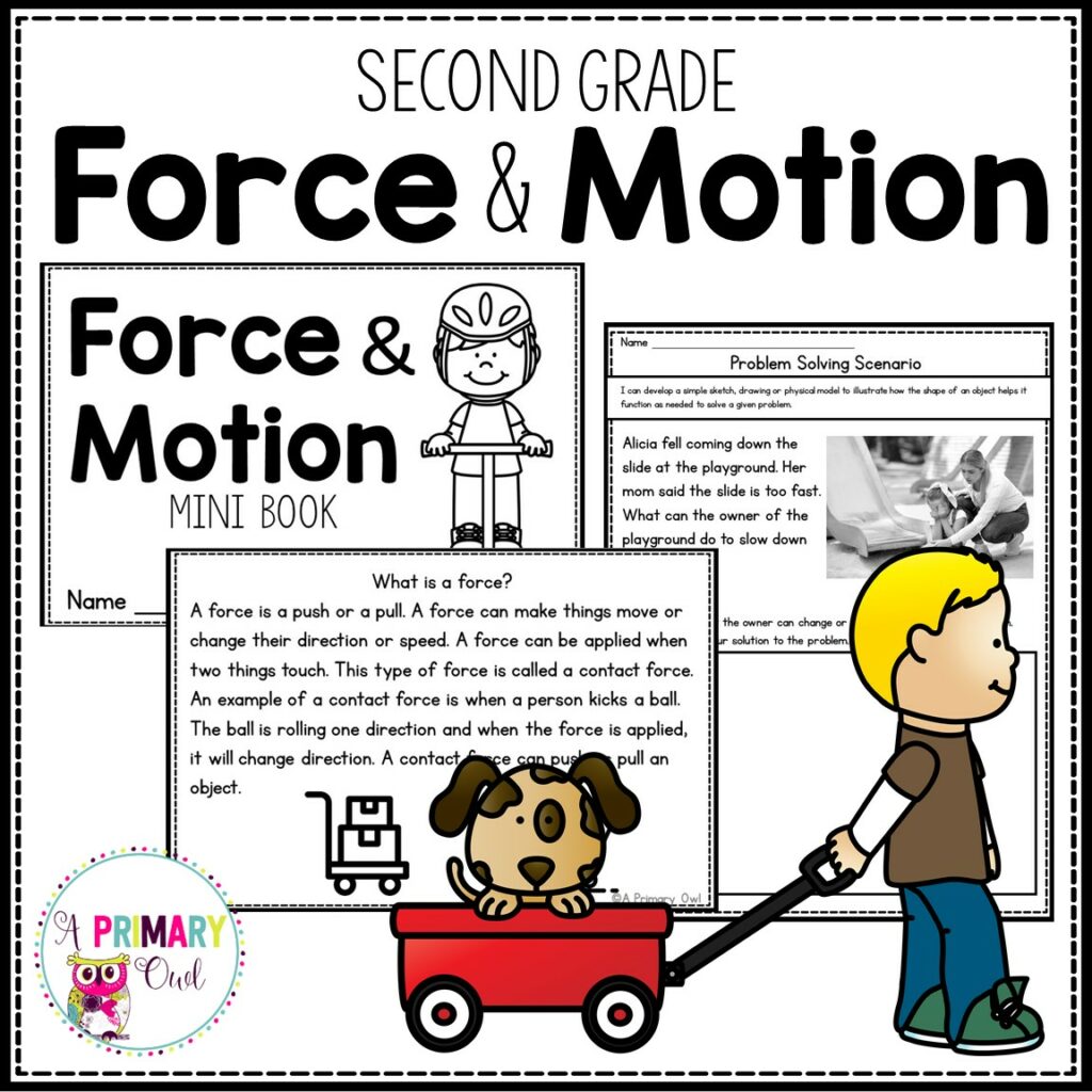 Force and Motion Unit with Mini Book STEM Projects Worksheets | Made By ...