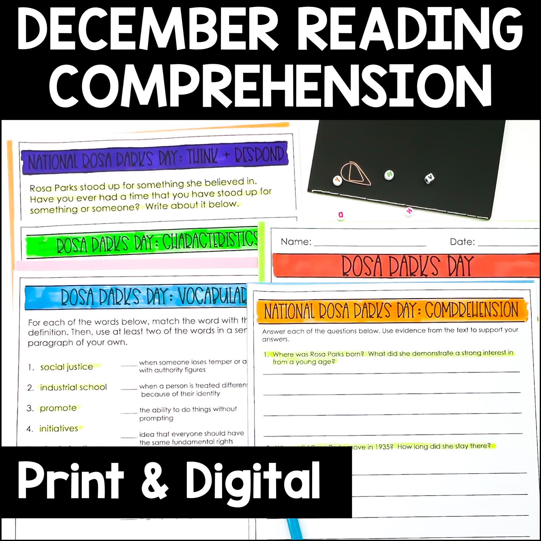 December Reading Comprehension Passages | Monthly Reading Passages ...
