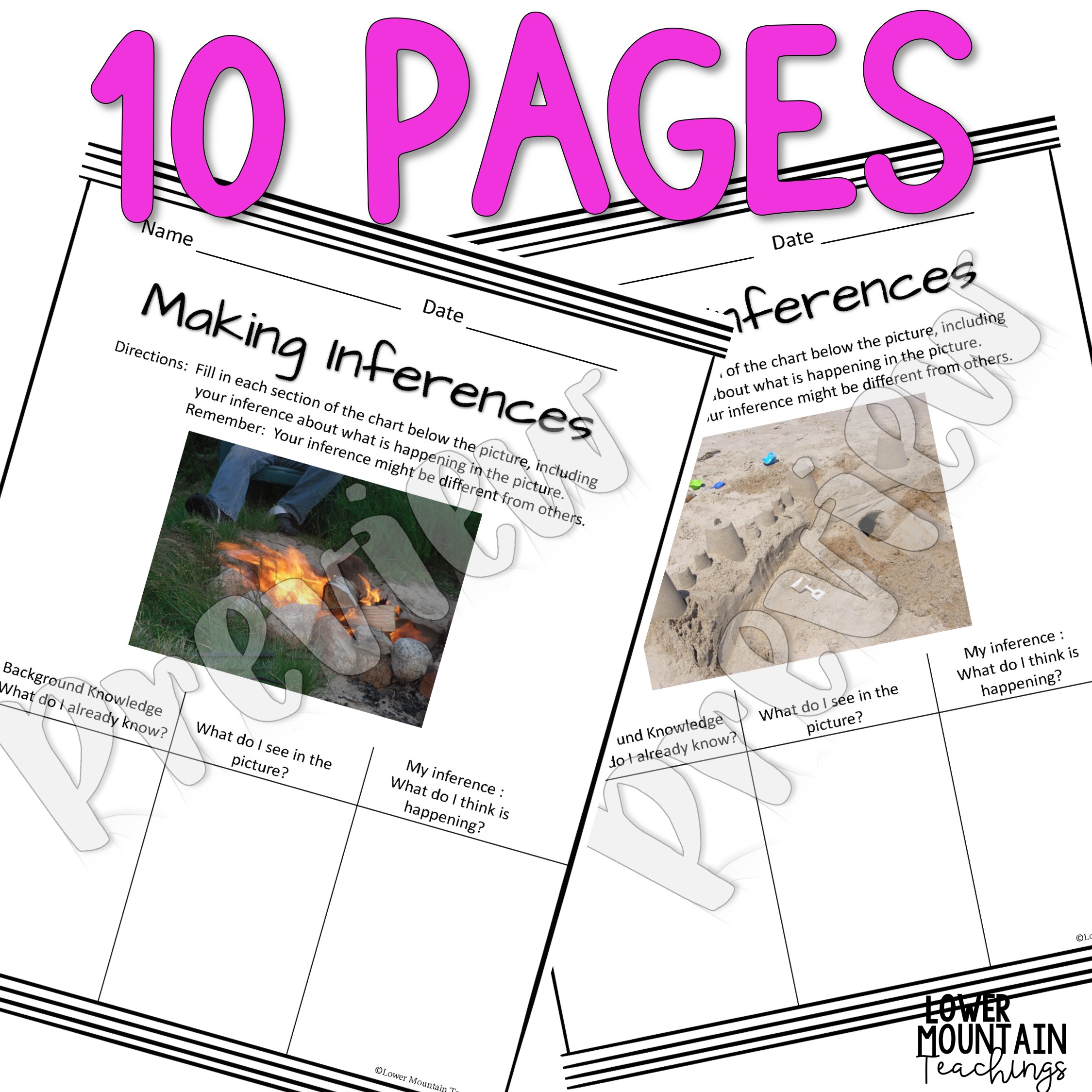 Making Inferences From Pictures Digital and Paper | Made By Teachers