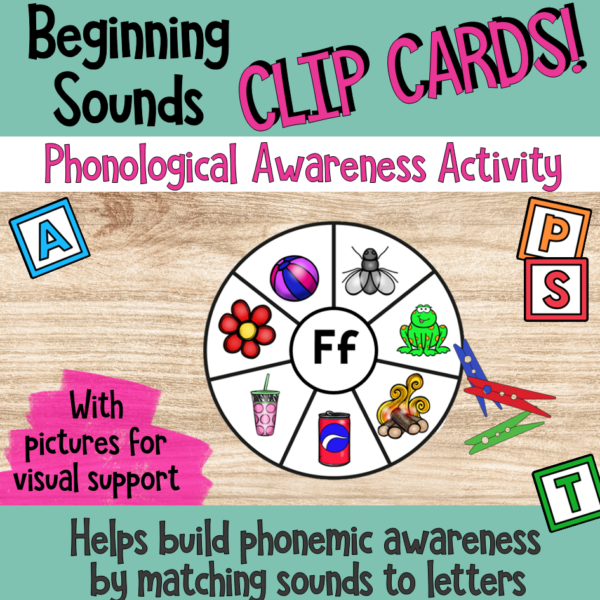 Beginning Sounds Clip Cards for Pre-K and Kindergarten | Made By Teachers