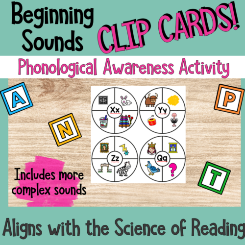 Beginning Sounds Clip Cards for Pre-K and Kindergarten | Made By Teachers
