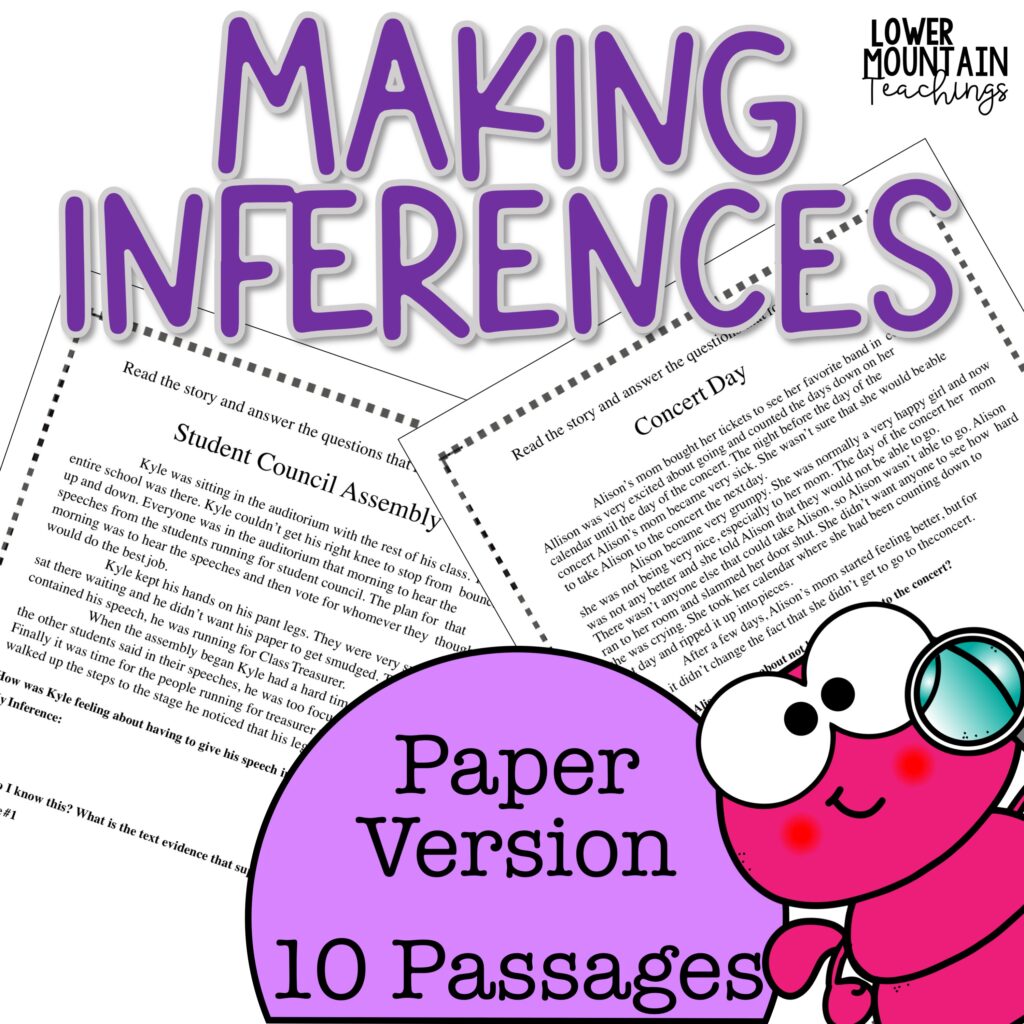 Making Inferences Finding Text Evidence Reading Passages | Made By Teachers