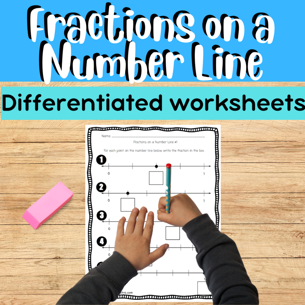 Fractions on a Number Line Differentiated Worksheets for 3rd Grade ...