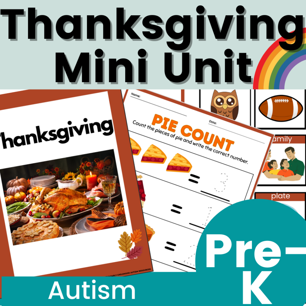 Thanksgiving Mini Unit Ideal for Teaching Table Manners Autism ...