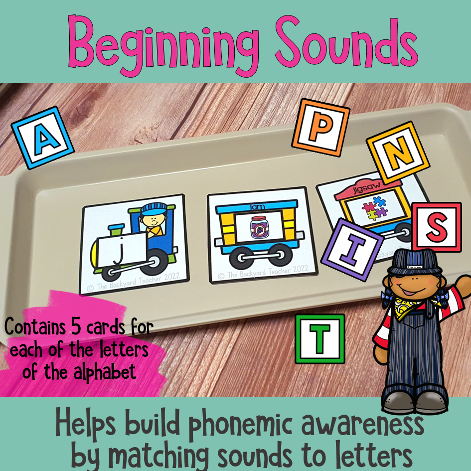 Here Comes the Train Beginning Sounds Game for Pre-K and Kindergarten ...