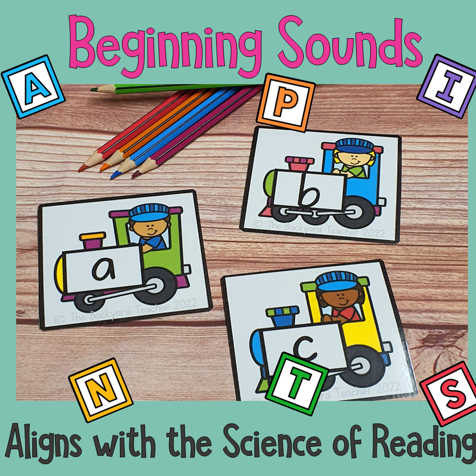 Here Comes the Train Beginning Sounds Game for Pre-K and Kindergarten ...
