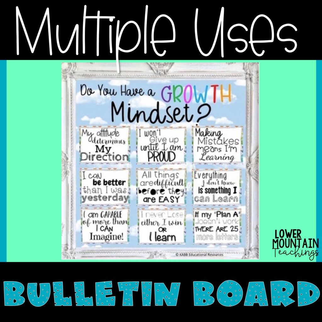 Growth Mindset Bulletin Board and Digital Writing Activity | Made By ...