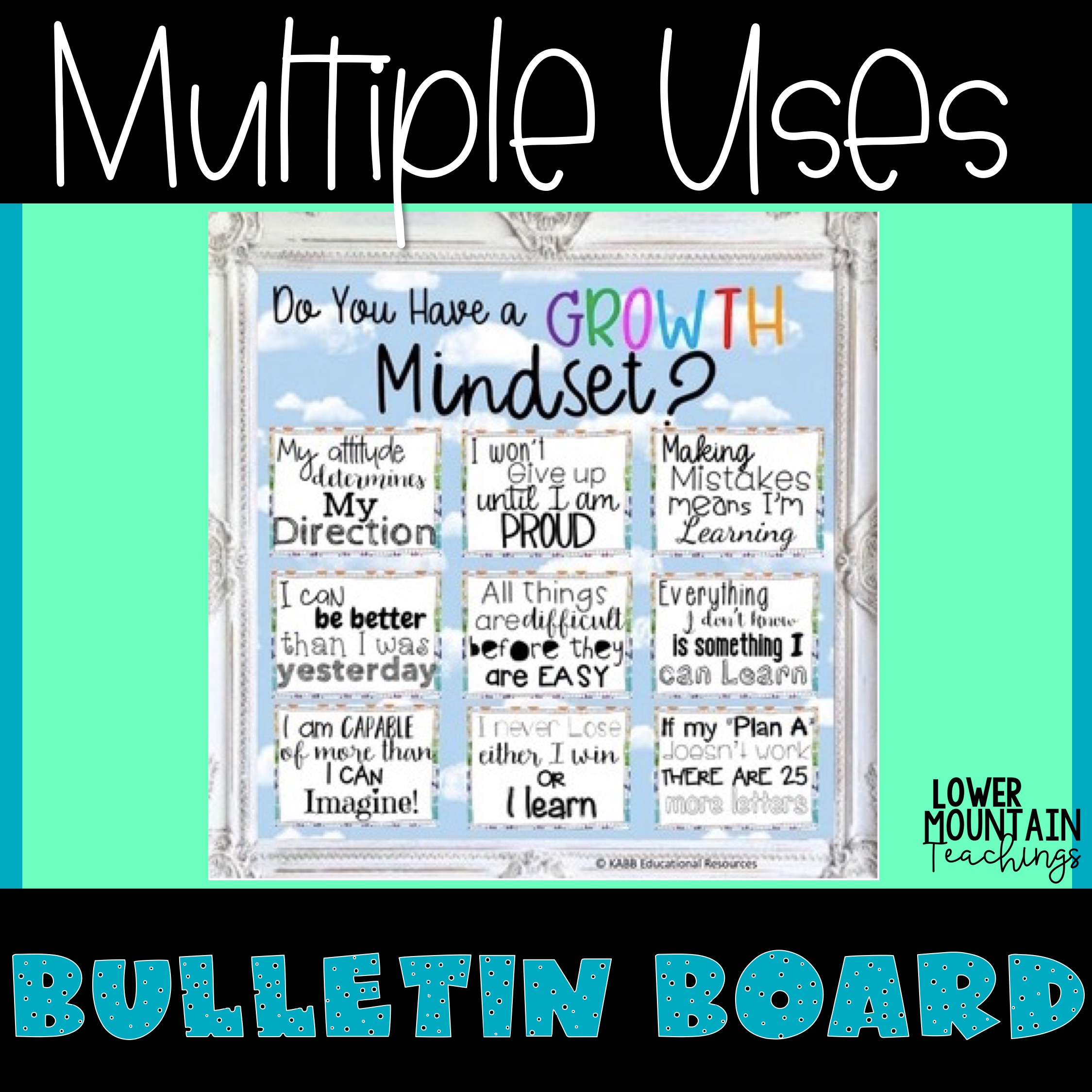 Growth Mindset Bulletin Board and Digital Writing Activity | Made By ...