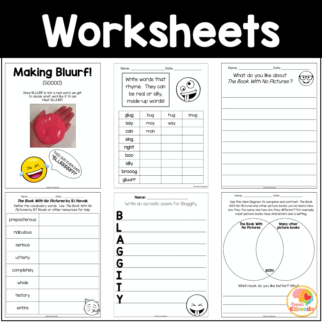 The Book with No Pictures by B. J. Novak Activities | Made By Teachers