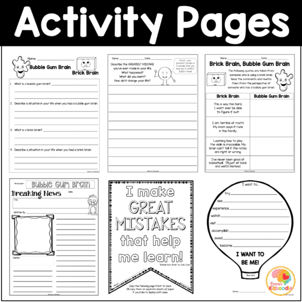 Bubble Gum Brain by Julia Cook Activities | Made By Teachers
