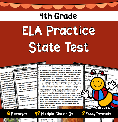4th Grade ELA Practice State Test #2 | Made By Teachers
