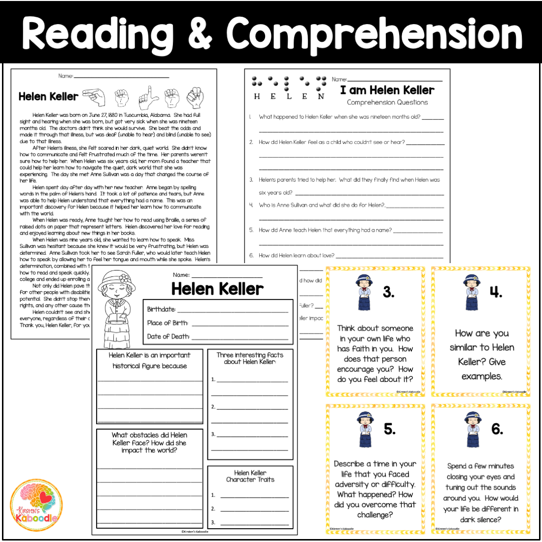 I am Helen Keller by Brad Meltzer Activities | Made By Teachers