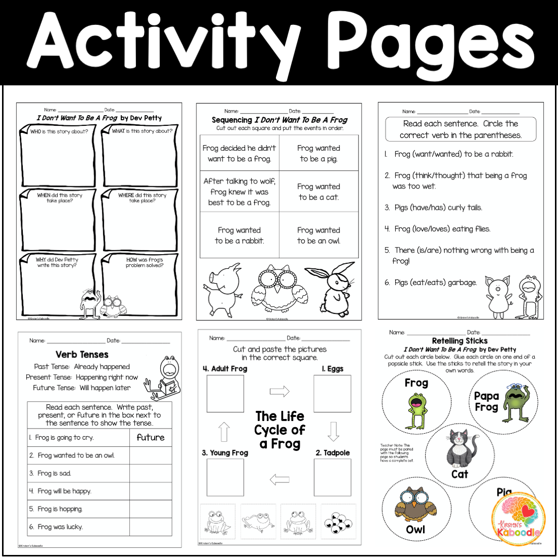 I Don't Want to Be a Frog by Dev Petty Literature Unit Activities ...