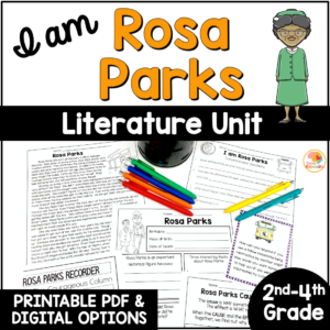 I am Rosa Parks by Brad Meltzer Literature Unit Activities | Made By ...