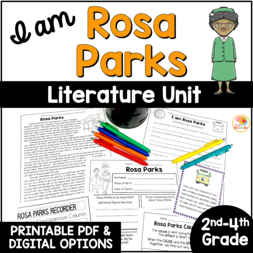 I am Rosa Parks by Brad Meltzer Literature Unit Activities | Made By ...