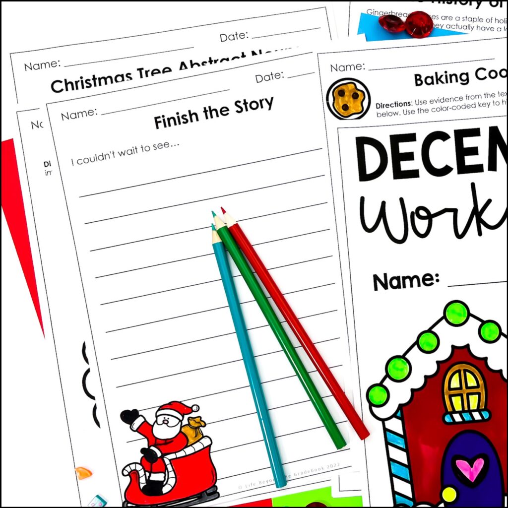 December Math and Reading Packet | 3rd Grade Christmas Math & Reading ...