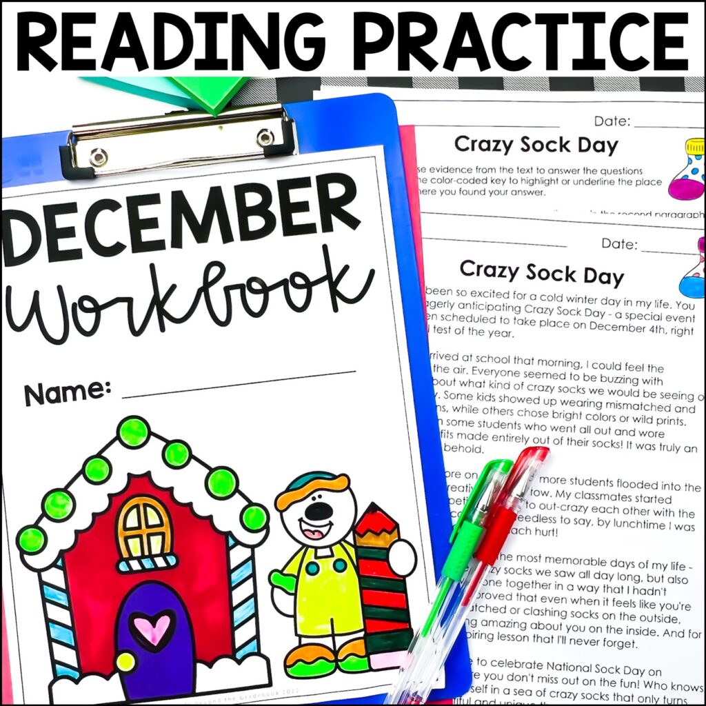 December Math and Reading Packet | 4th Grade Christmas Math & Reading ...
