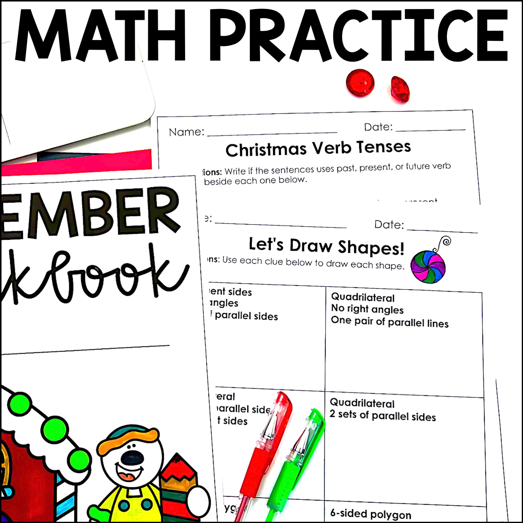 December Math and Reading Packet | 5th Grade Christmas Math & Reading ...