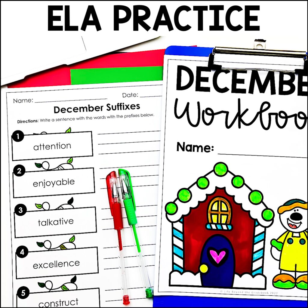 December Math and Reading Packet | 5th Grade Christmas Math & Reading ...