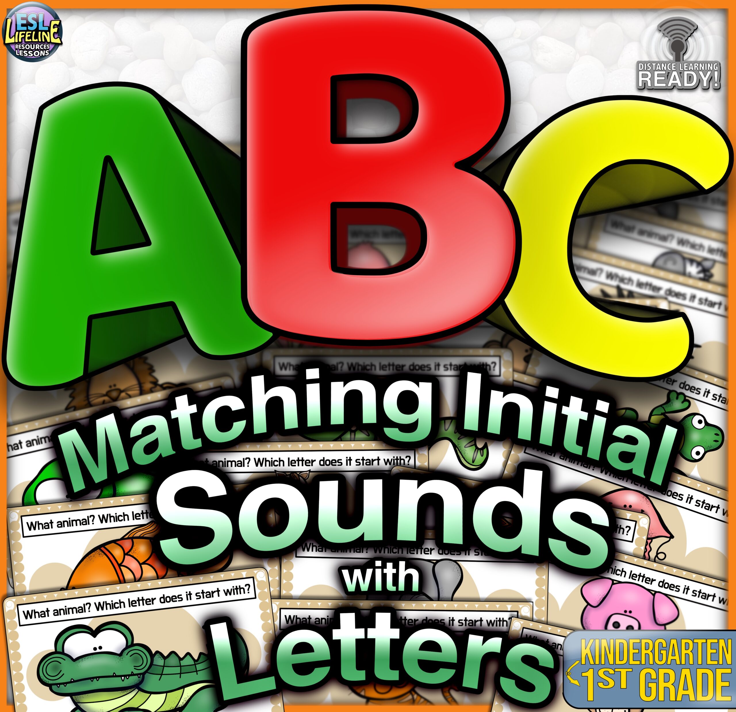 Matching Letters to Animals - Flashcards & PowerPoint for ESL/ELL Young ...