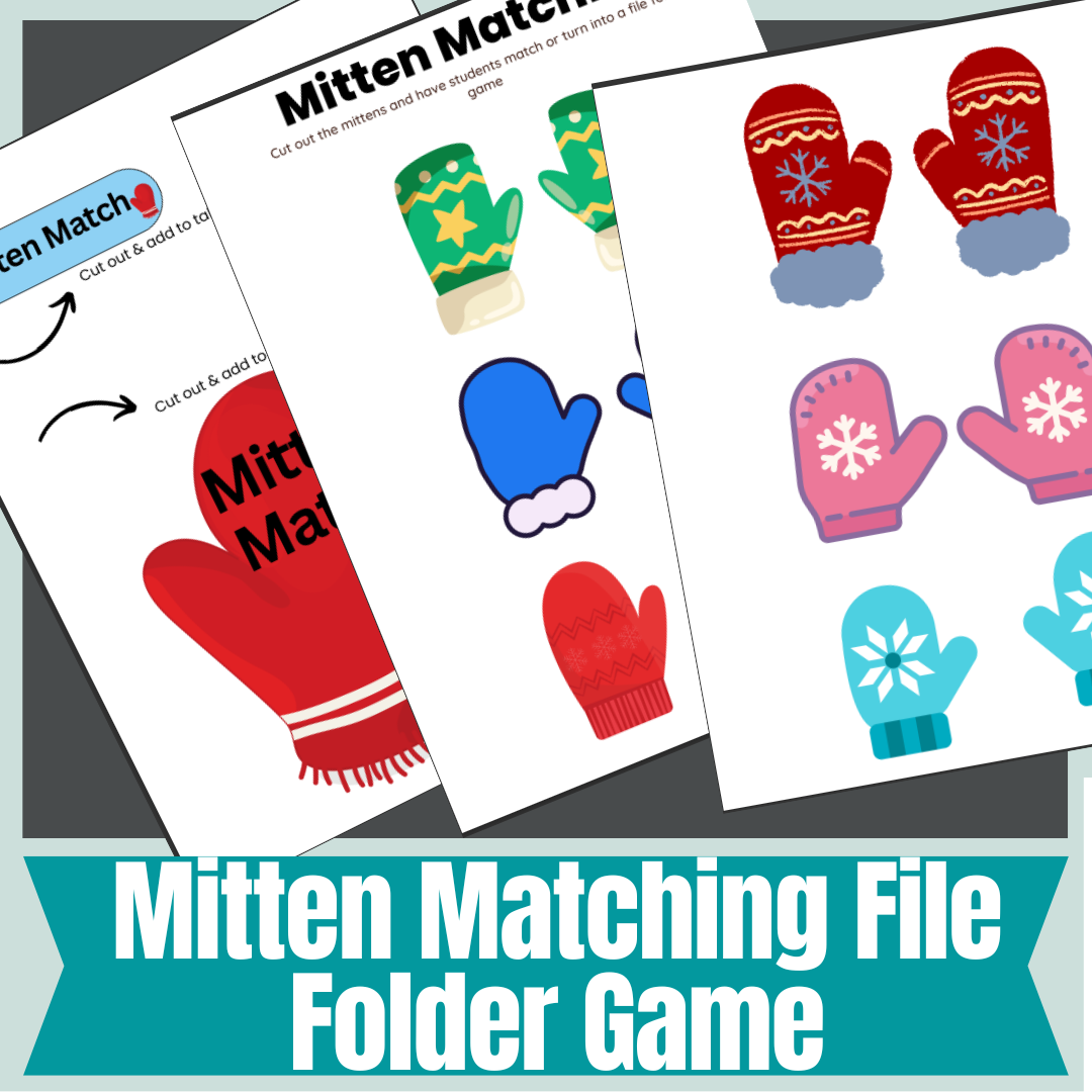 Preschool Winter Holidays Worksheets and File Folder Games for Autism ...