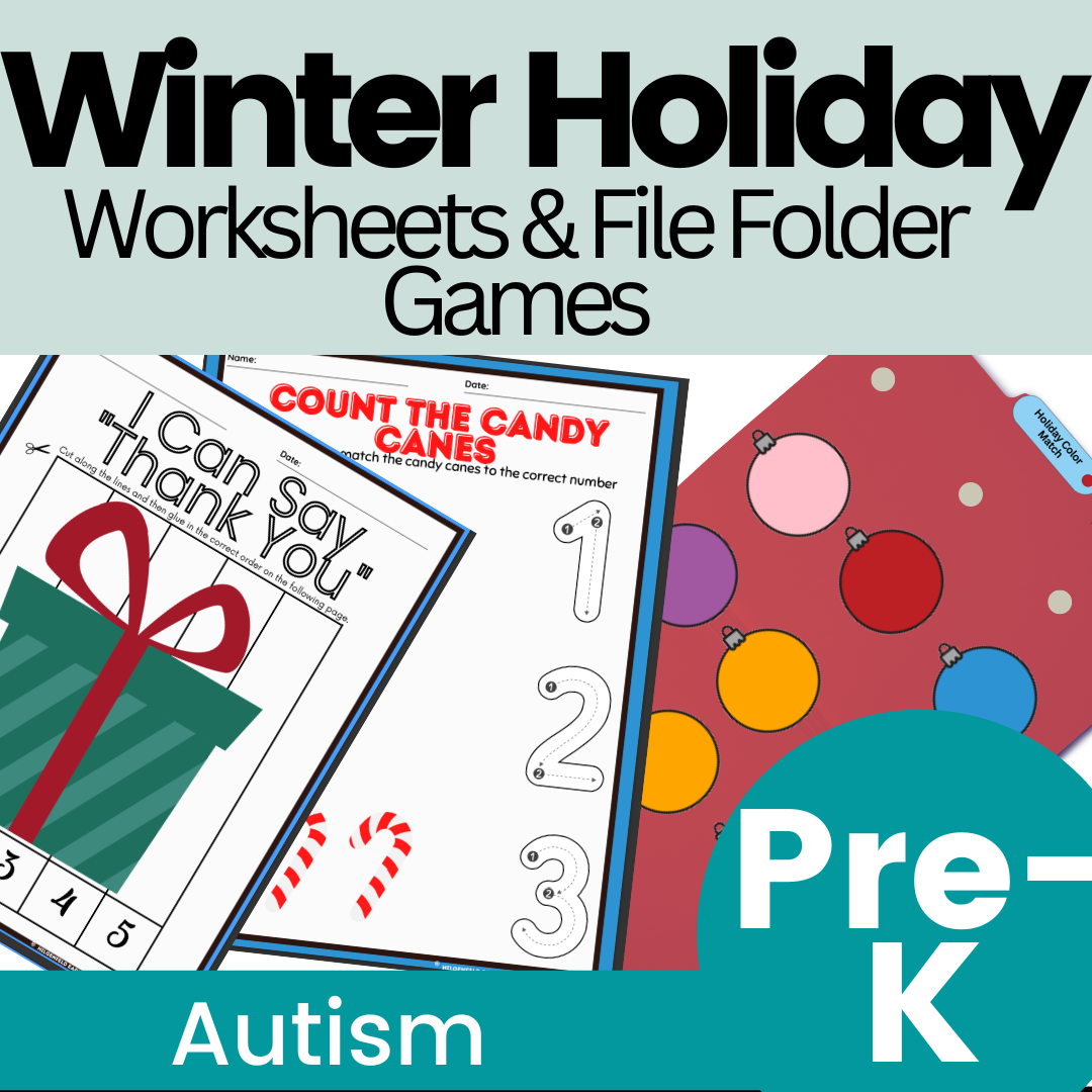 Winter Holiday Social Skills Bundle for Preschool Autism Special ...