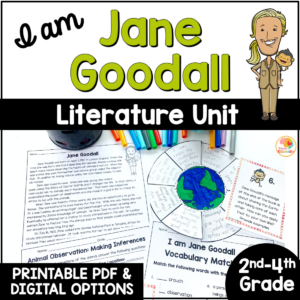 I am Jane Goodall by Brad Meltzer Literature Unit Activities | Made By ...