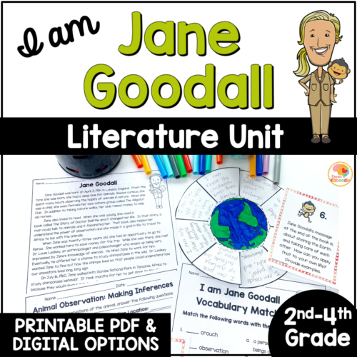 I am Jane Goodall by Brad Meltzer Literature Unit Activities | Made By ...