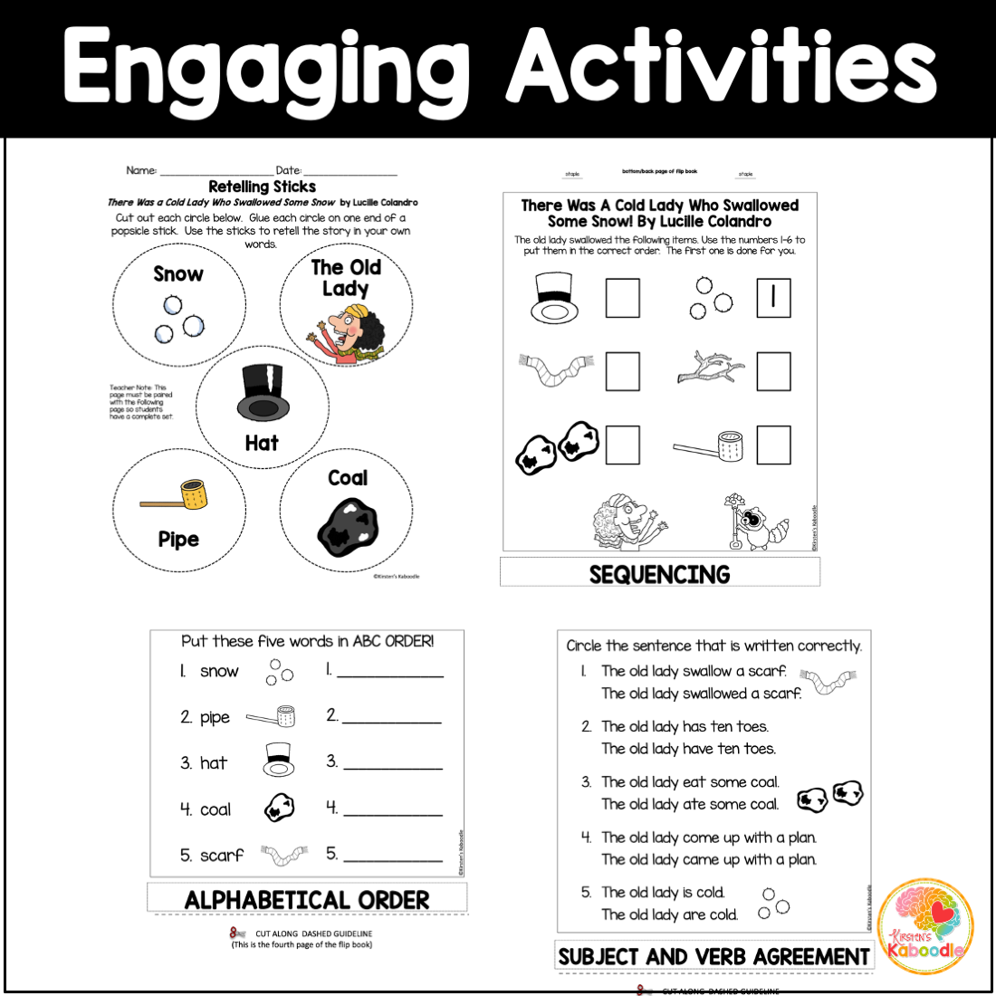 There Was an Cold Lady Who Swallowed Some Snow Activities | Made By ...