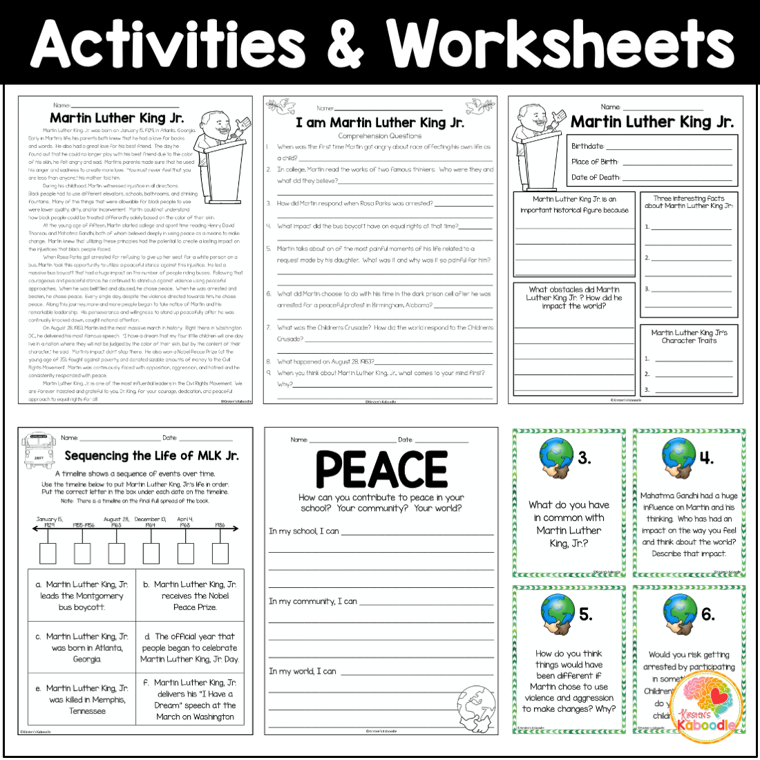 I am Martin Luther King Jr. by Brad Meltzer Activities | Made By Teachers