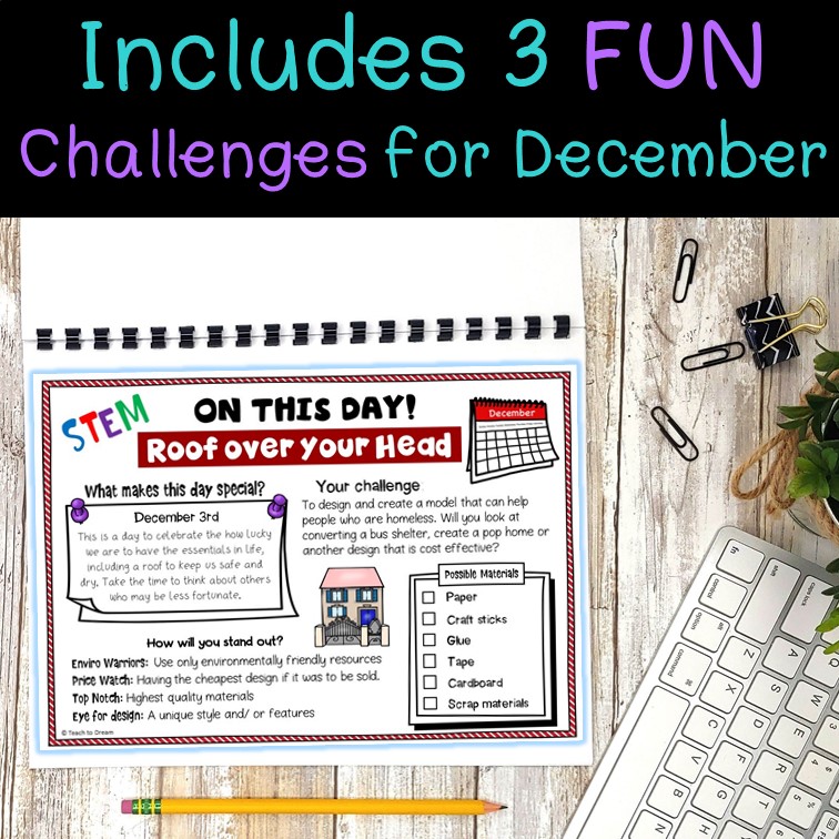 December STEM Challenges | DECEMBER Monthly STEAM Activities | Made By ...