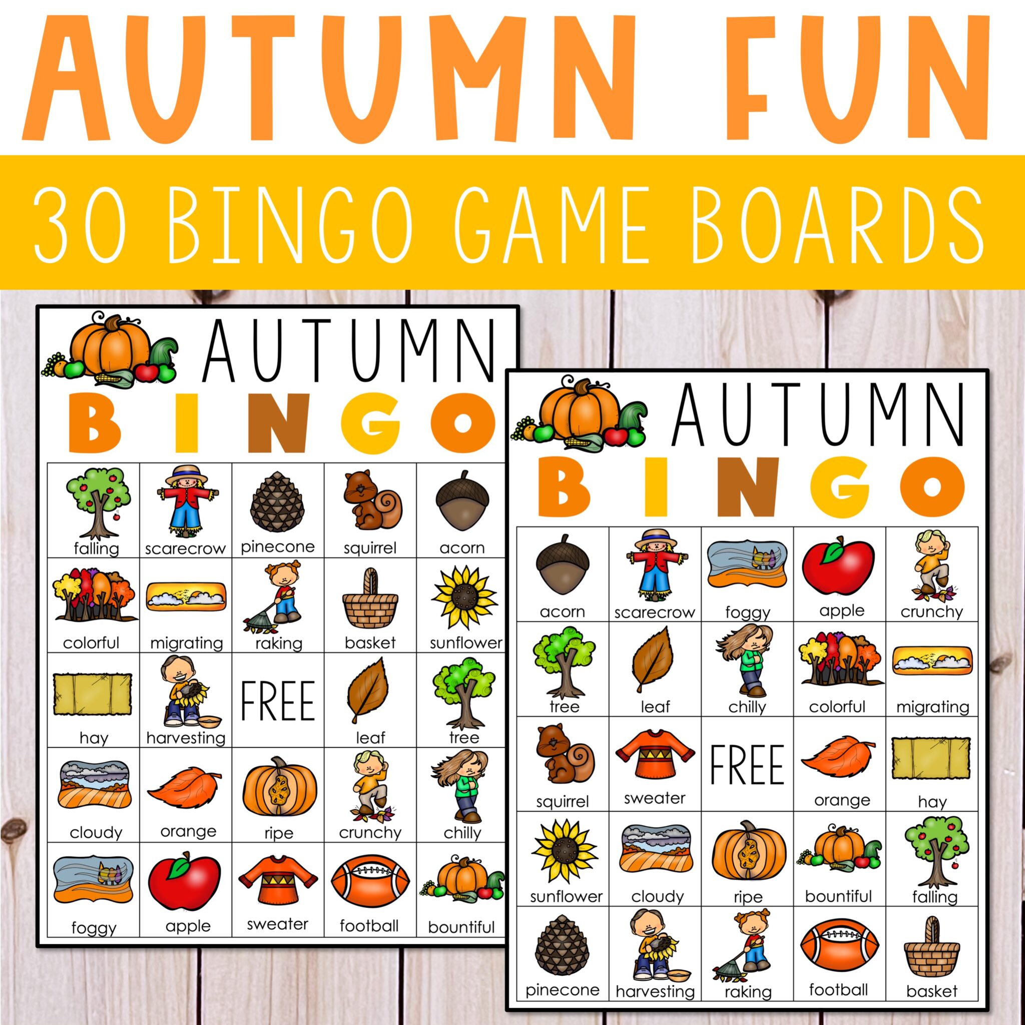 Fall Bingo Game Activity | Made By Teachers