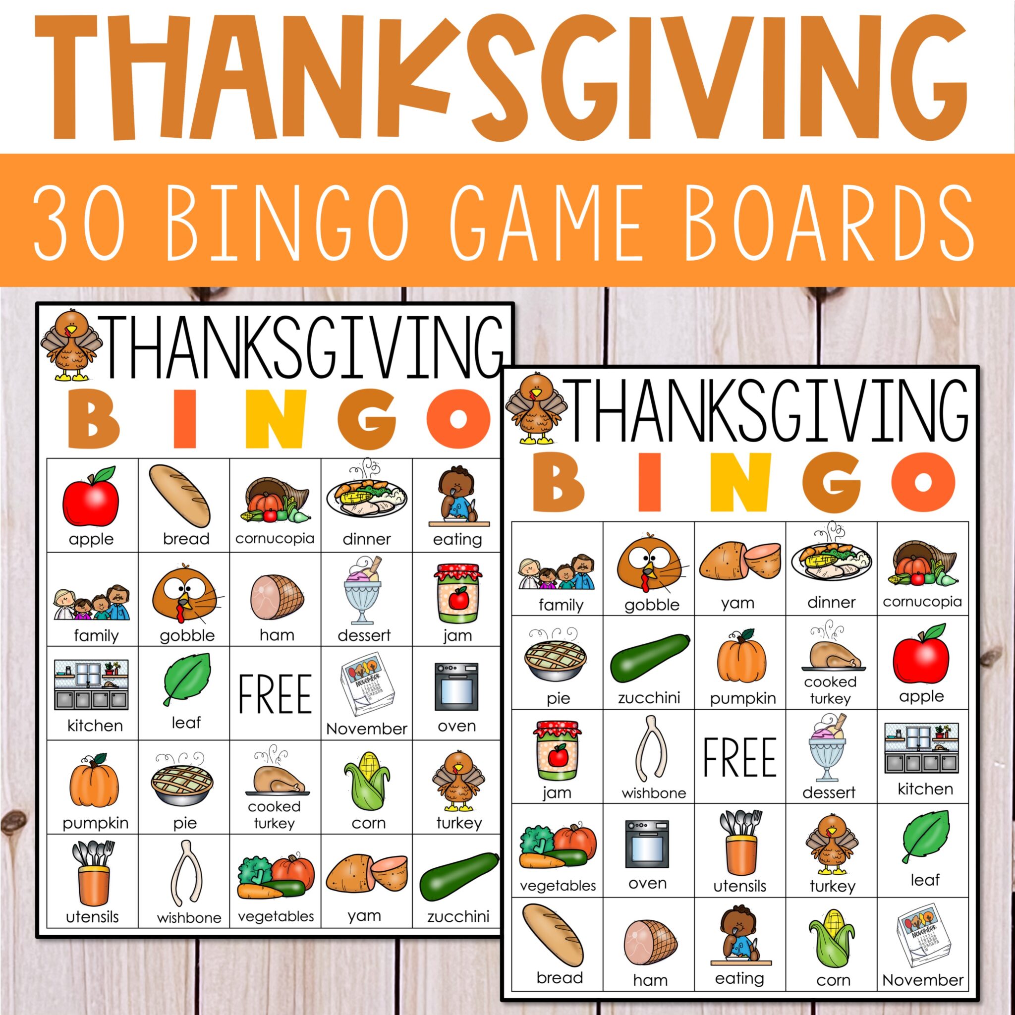 Thanksgiving Bingo Game Activity - Made By Teachers