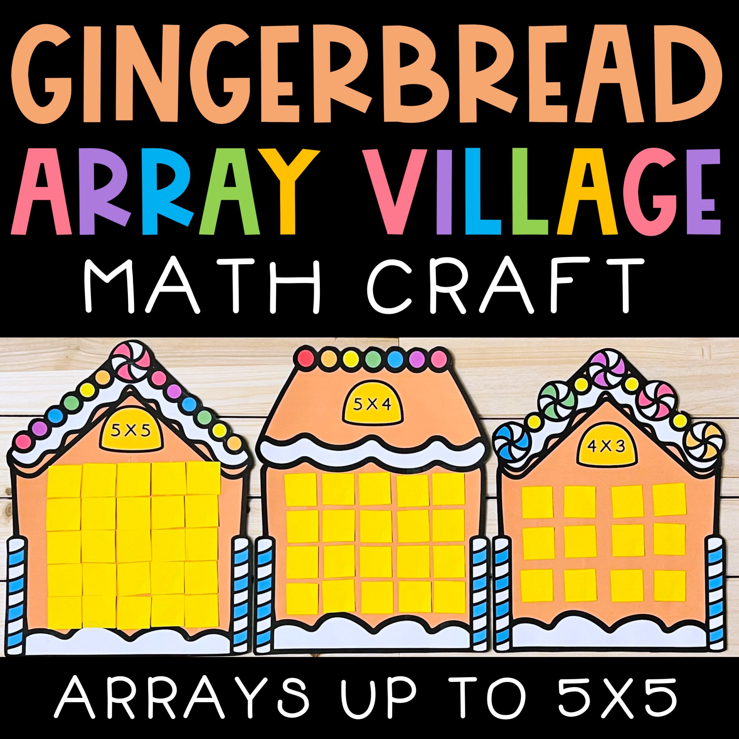 Gingerbread House Arrays Winter Craft Christmas Craftivity | Made By ...