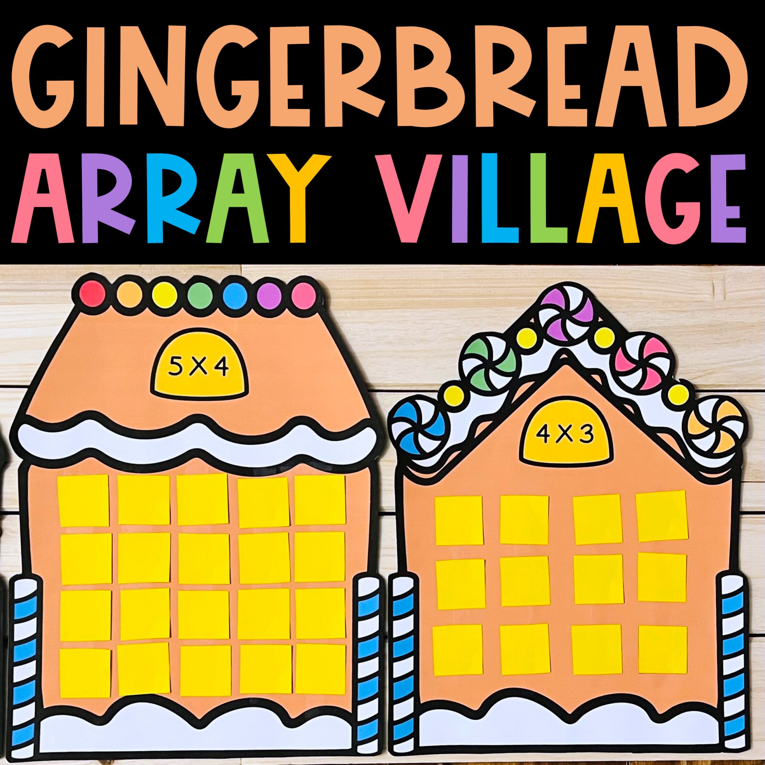 Gingerbread House Arrays Winter Craft Christmas Craftivity | Made By ...