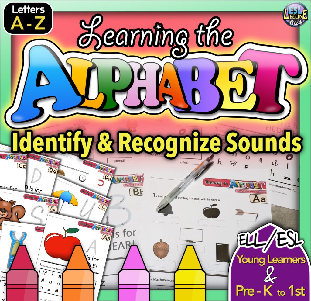 Identify & Recognize Sounds - Alphabet Worksheets for New ELL/ESL Young ...