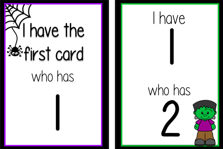 I Have Who Has Halloween Numbers 0-30 Game Kindergarten | Made By Teachers