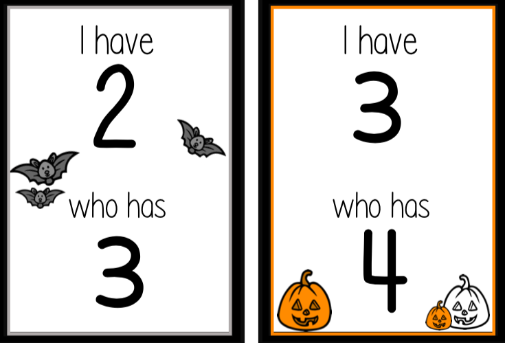 I Have Who Has Halloween Numbers 0-30 Game Kindergarten | Made By Teachers
