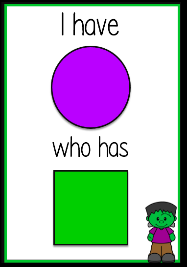 I Have Who Has Halloween Shapes 2D and 3D Game Kindergarten | Made By ...