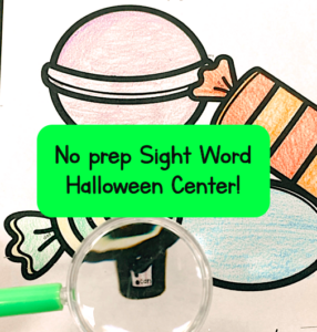 NO PREP Sight Word Hunt Halloween Center Activity - Kindergarten, VPK ...
